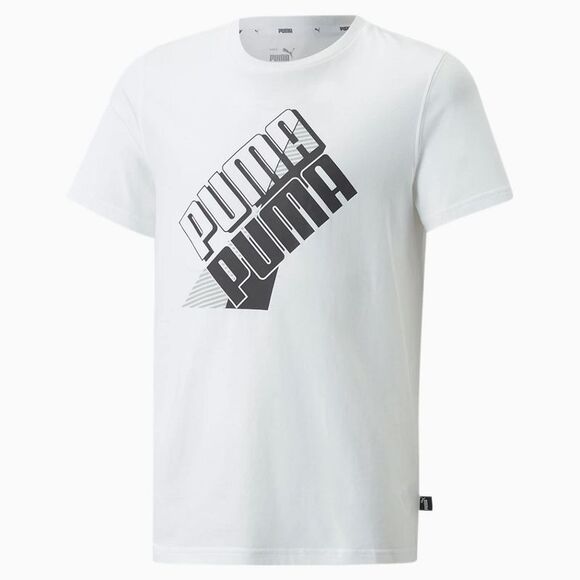 Puma | Shirts | Puma Mens Power Logo Graphic Short Sleeve Tshirt White ...